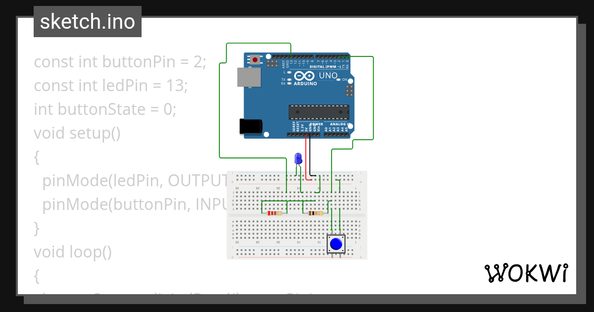 Pushbutton Controlled Led Relos Wokwi Esp32 Stm32 Arduino Simulator 