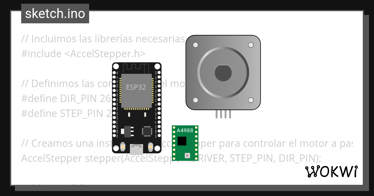 Motor a paso - Wokwi ESP32, STM32, Arduino Simulator Motor a paso - Wokwi ESP32, STM32, Arduino Simulator