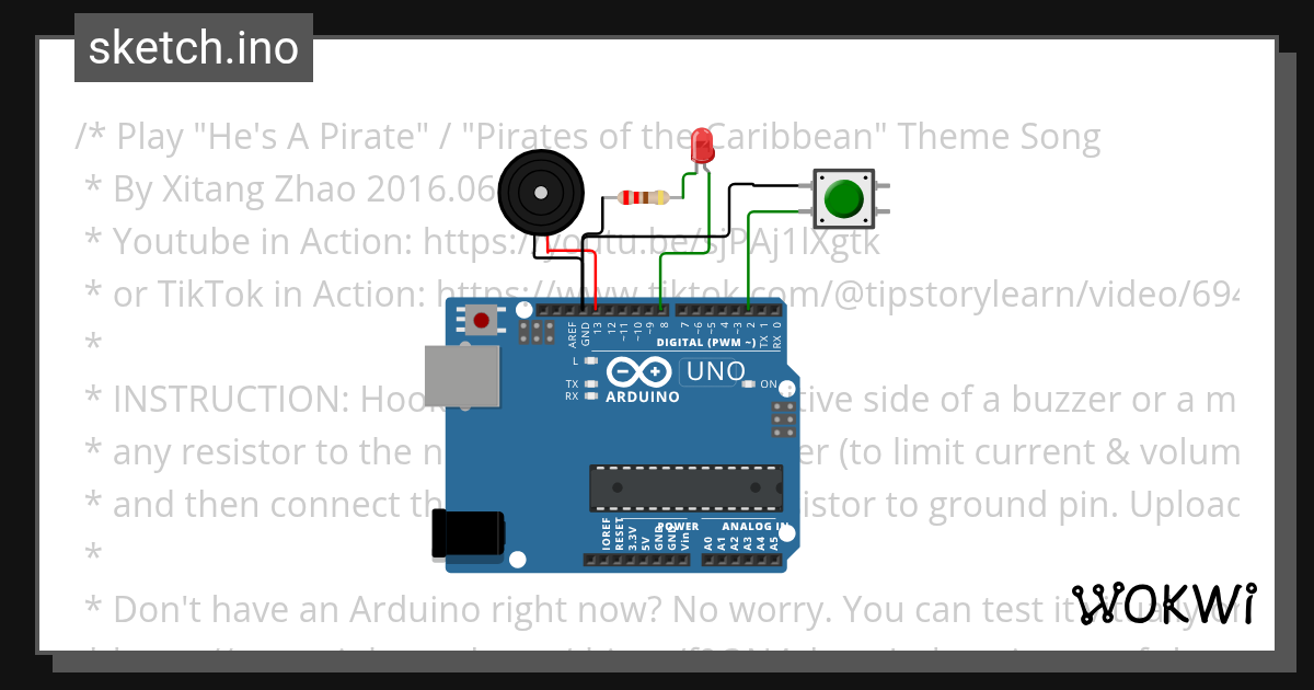 Melody Pirate - Wokwi ESP32, STM32, Arduino Simulator