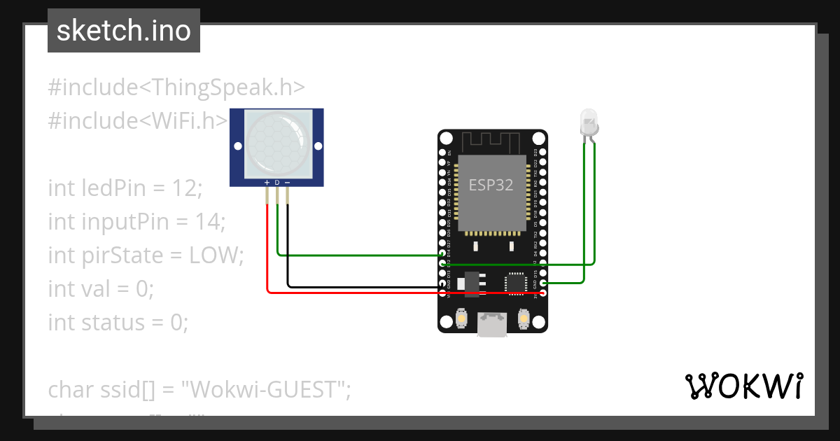 smart street light - Wokwi ESP32, STM32, Arduino Simulator