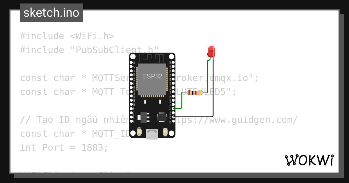 Bài Vd Wokwi Esp32 Stm32 Arduino Simulator