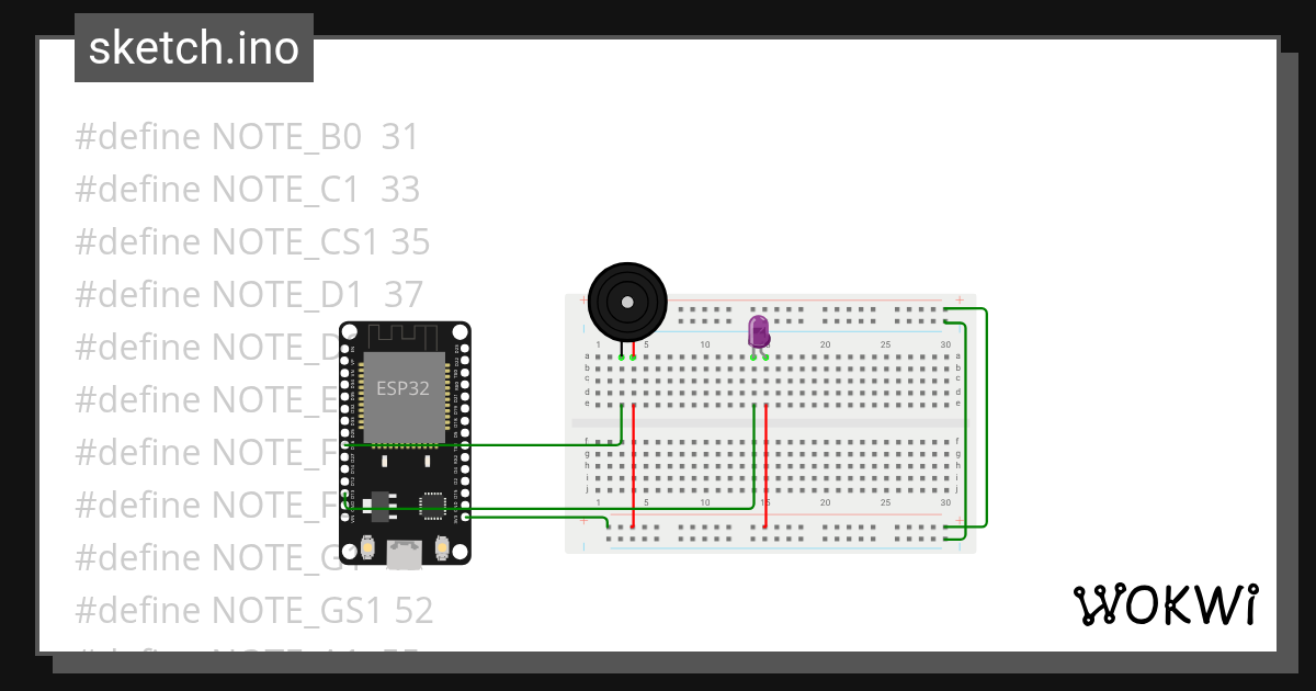 buzzer mario - Wokwi ESP32, STM32, Arduino Simulator