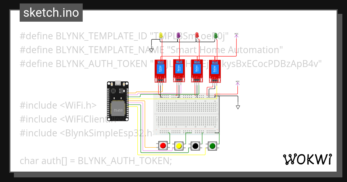 Smart Home Assignment - Wokwi ESP32, STM32, Arduino Simulator