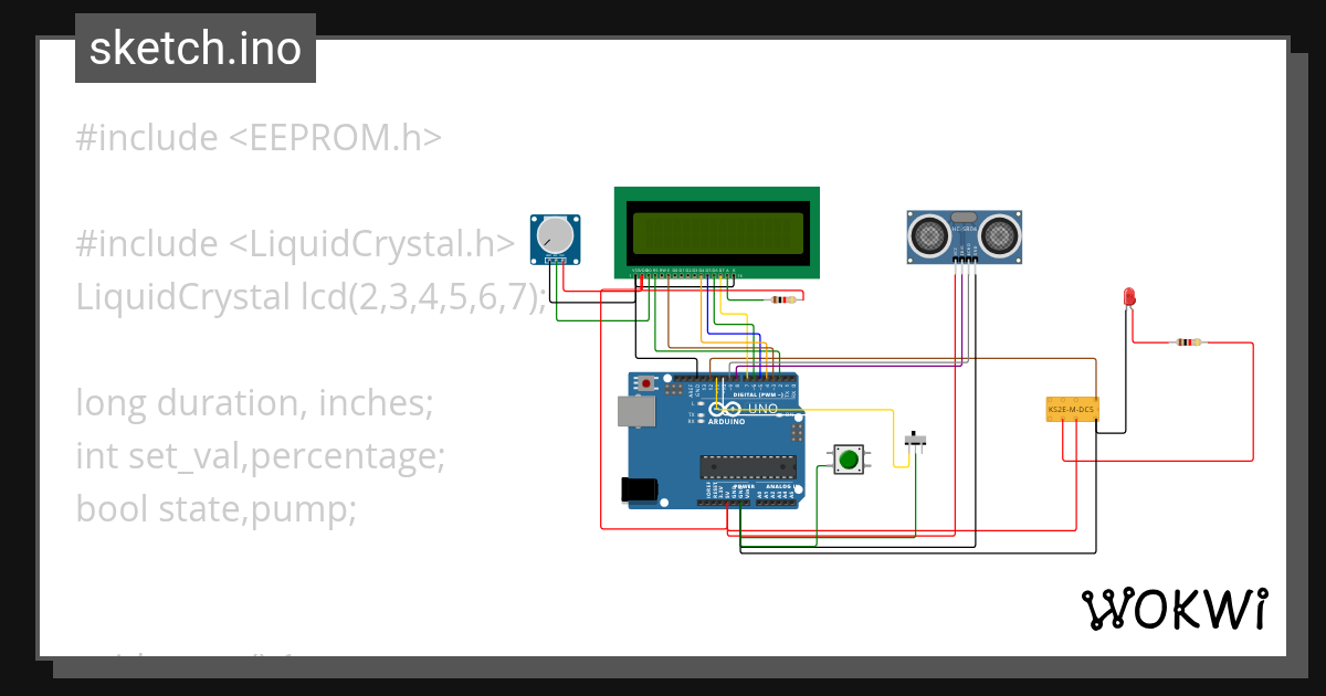 Water Level Indicator Wokwi Esp32 Stm32 Arduino Simulator 8643