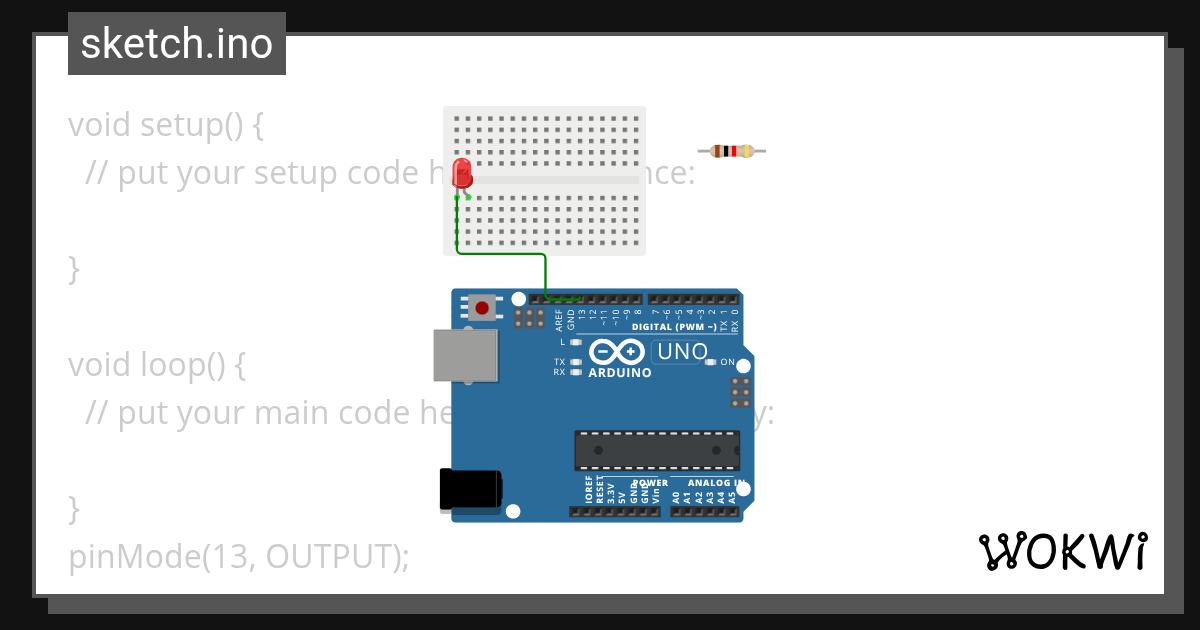 ejemplo 1 - Wokwi ESP32, STM32, Arduino Simulator