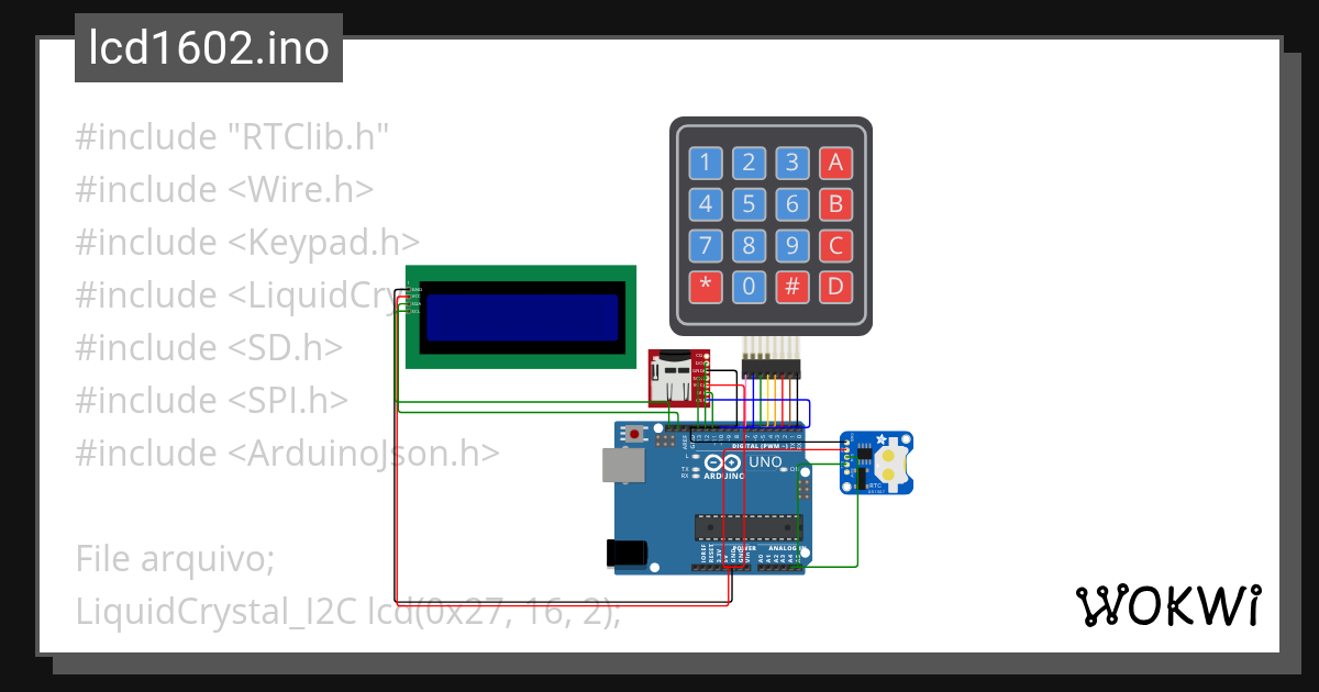 coisando as horas e sd - Wokwi ESP32, STM32, Arduino Simulator