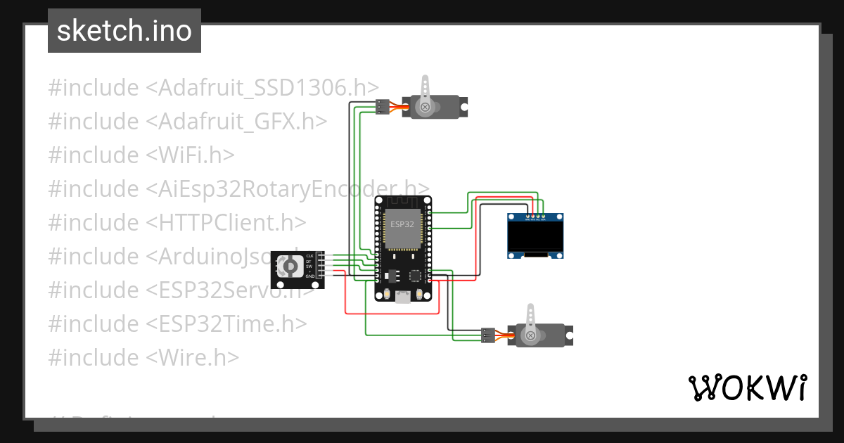 NOAA satellite tracker OLED - Wokwi ESP32, STM32, Arduino Simulator