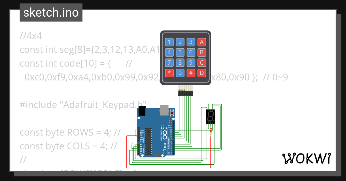 keypad_seven_buzzer1 - Wokwi ESP32, STM32, Arduino Simulator