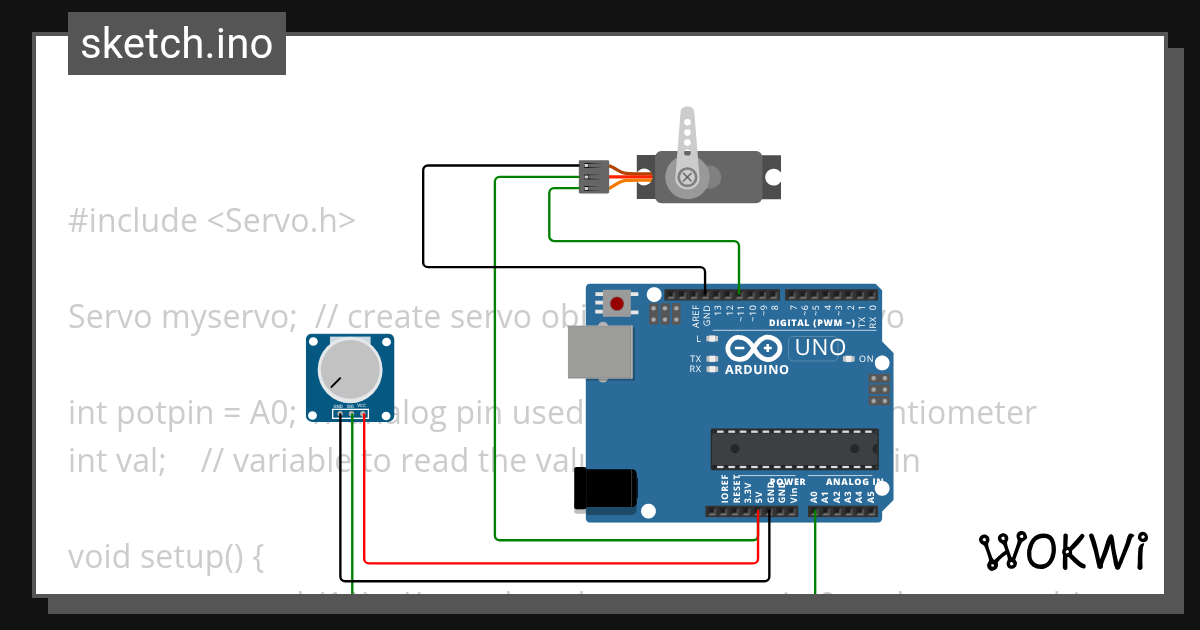 servo motor - Wokwi ESP32, STM32, Arduino Simulator