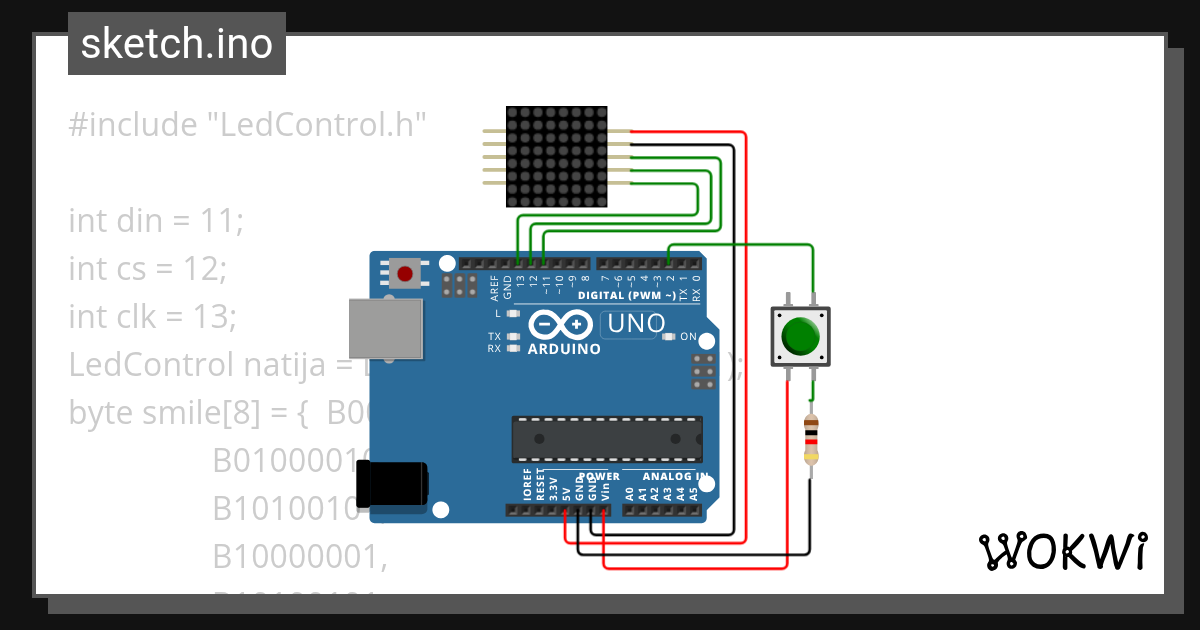 415-8x8 1 - Wokwi ESP32, STM32, Arduino Simulator