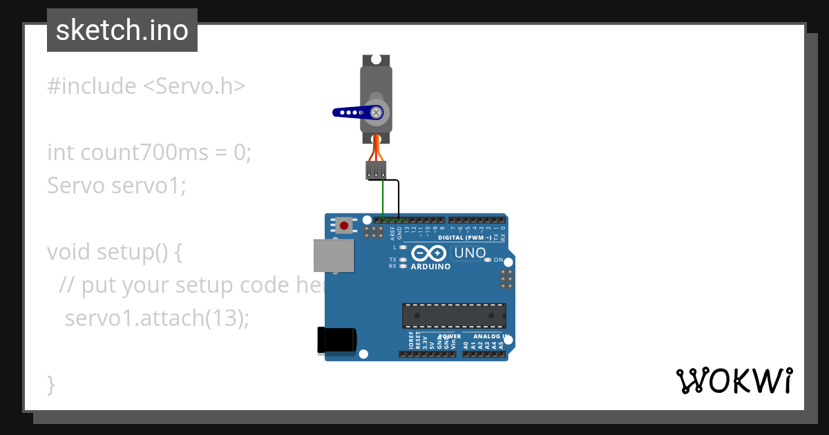 servo-moteur - Wokwi ESP32, STM32, Arduino Simulator