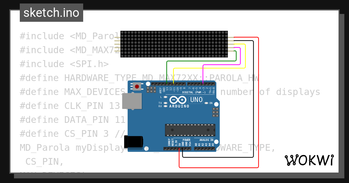 Proj3max7219 Wokwi Esp32 Stm32 Arduino Simulator