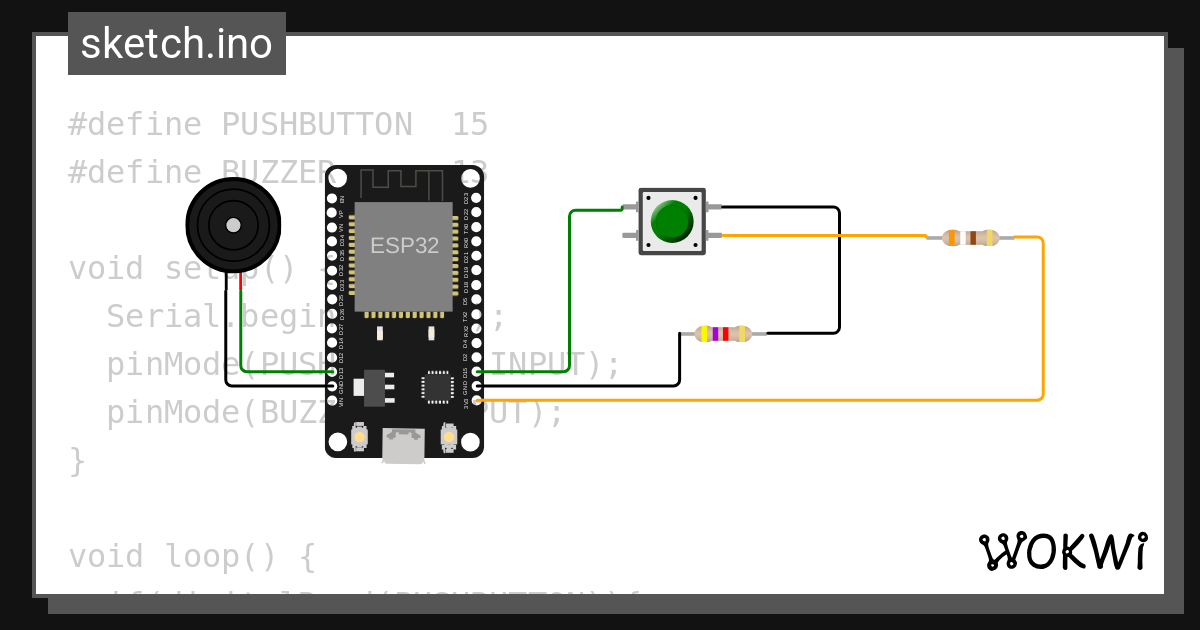 Pushbutton Wokwi Esp32 Stm32 Arduino Simulator 5887