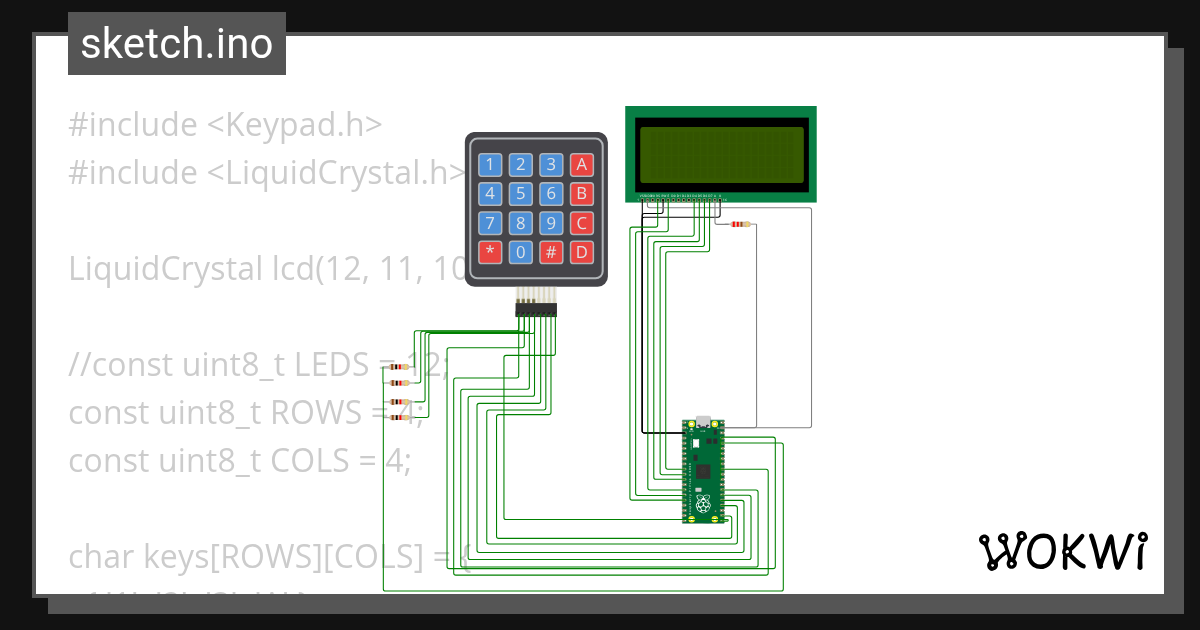 KeyPad v1 20x4 [Roboczy] Copy - Wokwi ESP32, STM32, Arduino Simulator