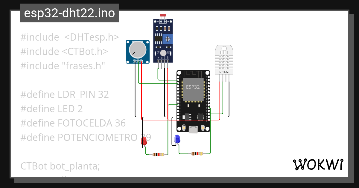 Planta Electronica Conectada a Telegram ultimoo - Wokwi ESP32, STM32, Arduino Simulator