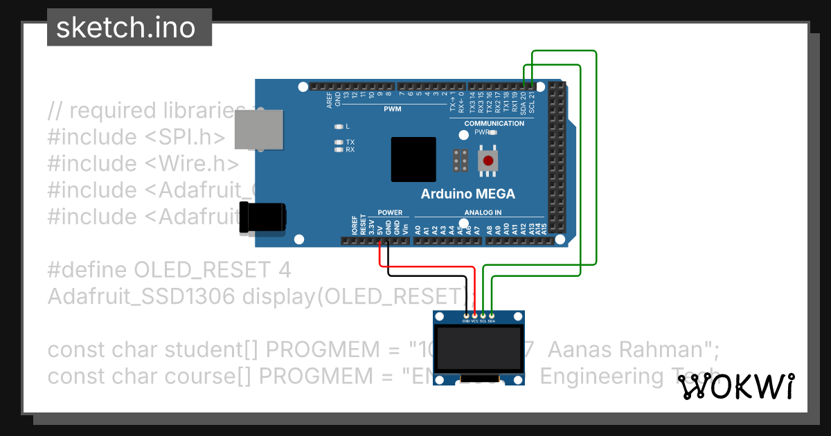 LAB 5 P And Pp Oled Wokwi ESP32 STM32 Arduino Simulator