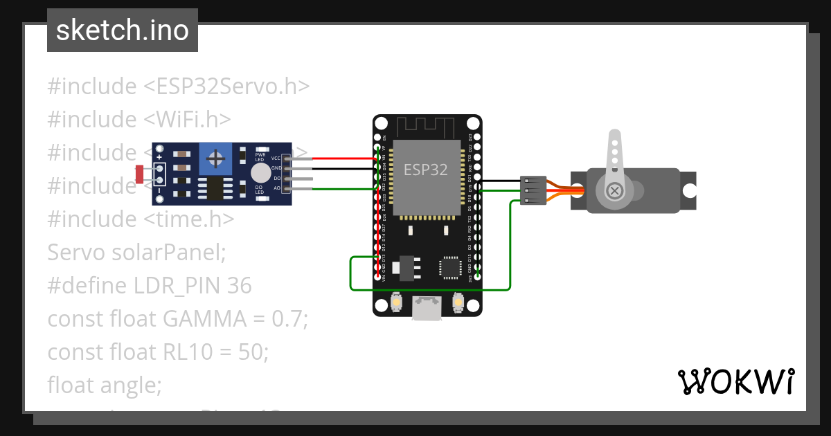 solarpanel and time - Wokwi ESP32, STM32, Arduino Simulator