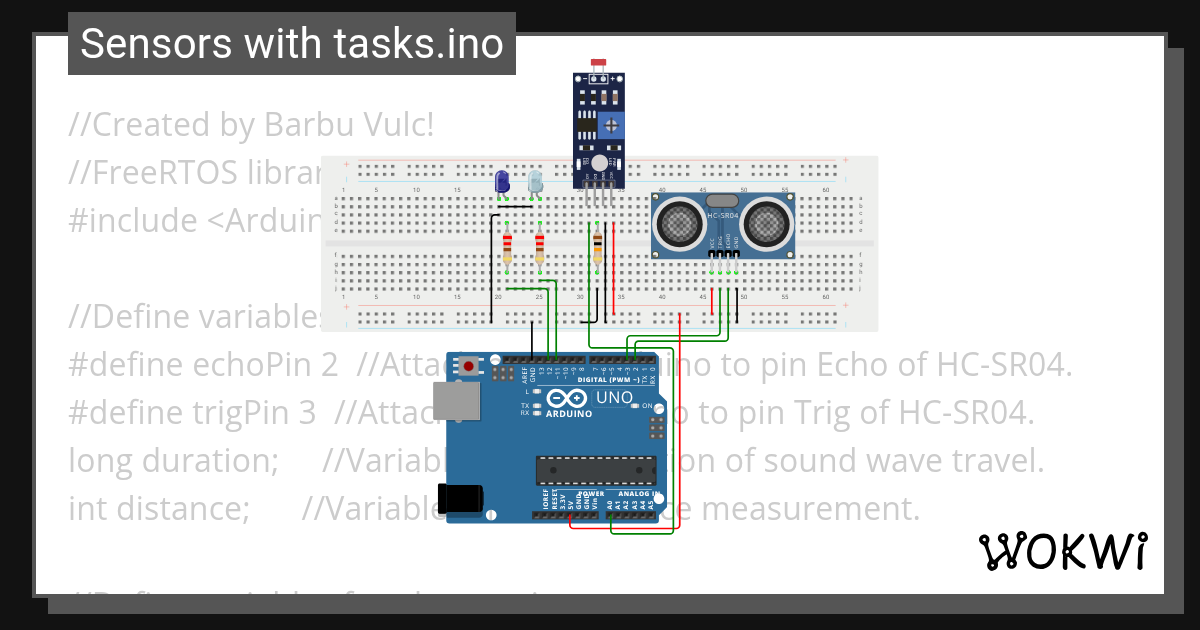 Sensors with tasks.ino - Wokwi ESP32, STM32, Arduino Simulator