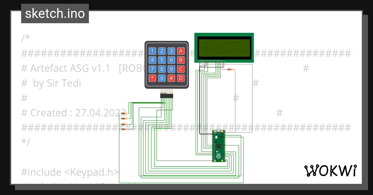 KeyPad v1.1 20x4 [Roboczy] - Wokwi ESP32, STM32, Arduino Simulator