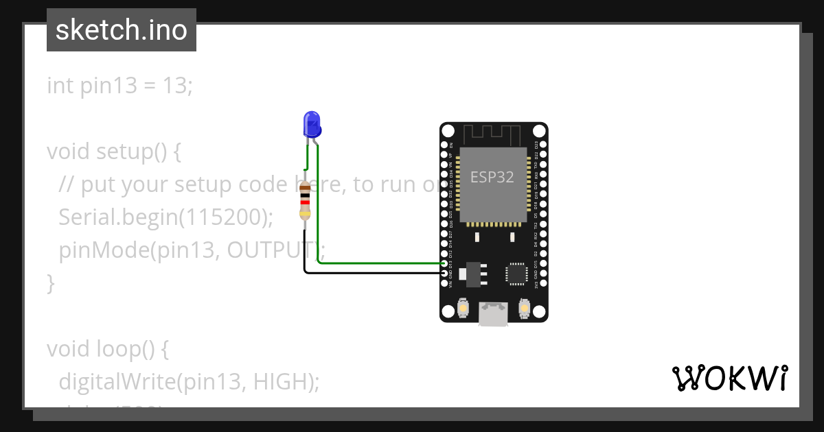 Encender LED - Wokwi ESP32, STM32, Arduino Simulator Encender LED - Wokwi ESP32, STM32, Arduino Simulator