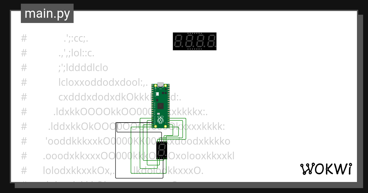 Micropythonpicoboard7segment01 Wokwi Esp32 Stm32 Arduino Simulator