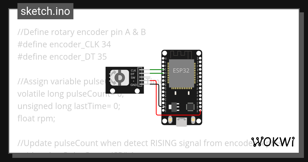 Encoder Track RPM Copy - Wokwi ESP32, STM32, Arduino Simulator