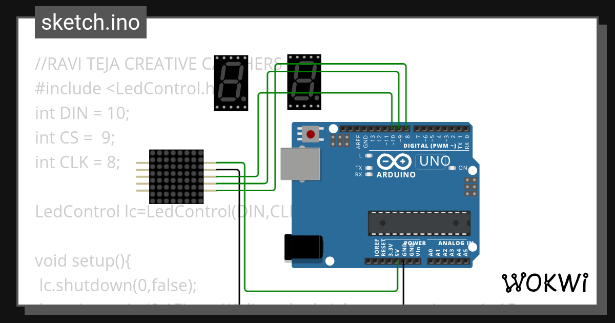 rock paper scissors - Wokwi ESP32, STM32, Arduino Simulator