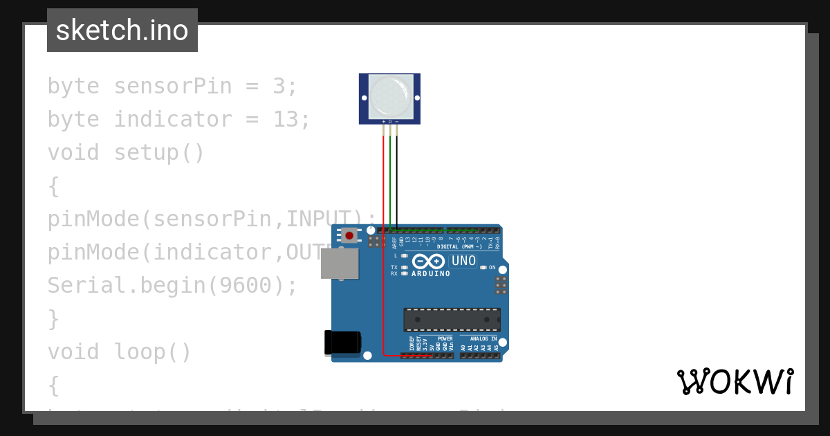 Lab11 Pir датчик руху Wokwi Esp32 Stm32 Arduino Simulator 2574