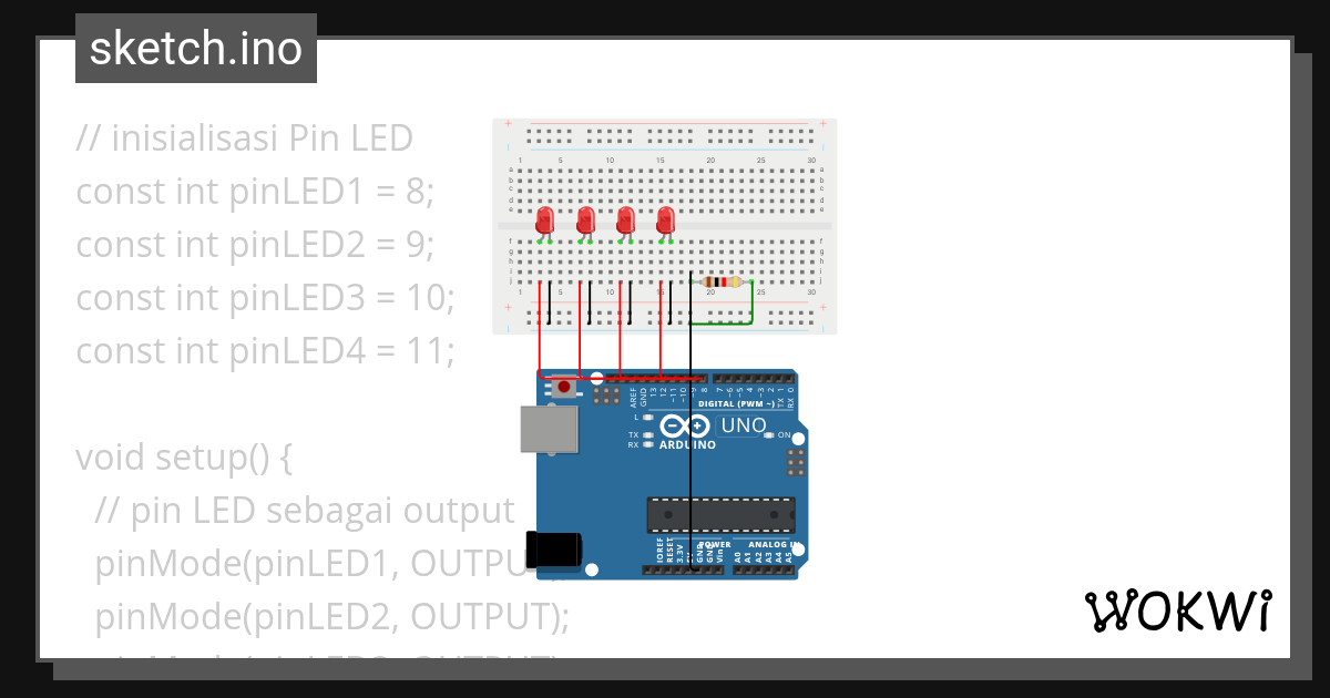 Animasi Rangkaian Led Wokwi Esp32 Stm32 Arduino Simulator
