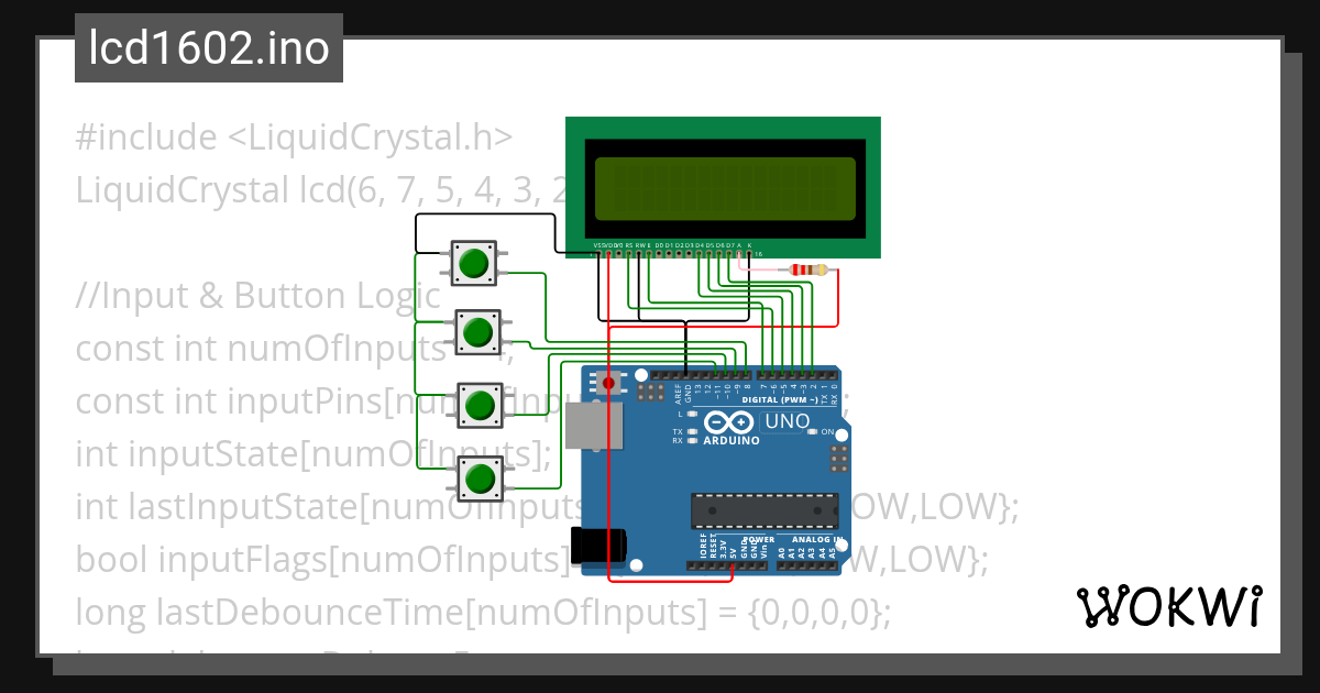 lcd1602.ino Copy - Wokwi ESP32, STM32, Arduino Simulator