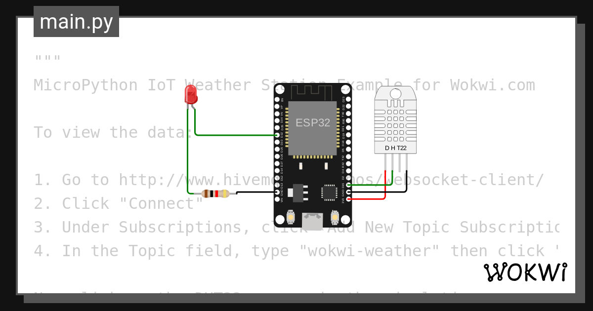 Micropython Mqtt Weather Logger Esp32 Copy Modificato Wokwi Esp32