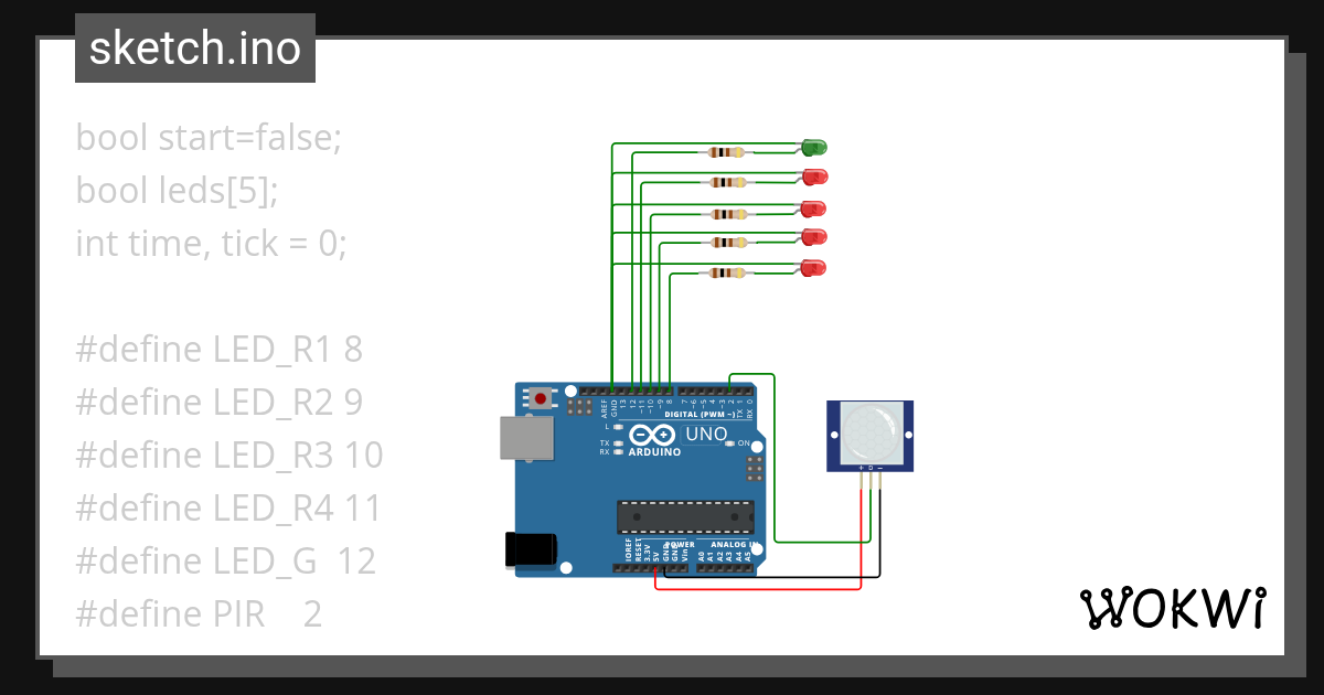 ЛР №2pir Motion Wokwi Esp32 Stm32 Arduino Simulator 4550