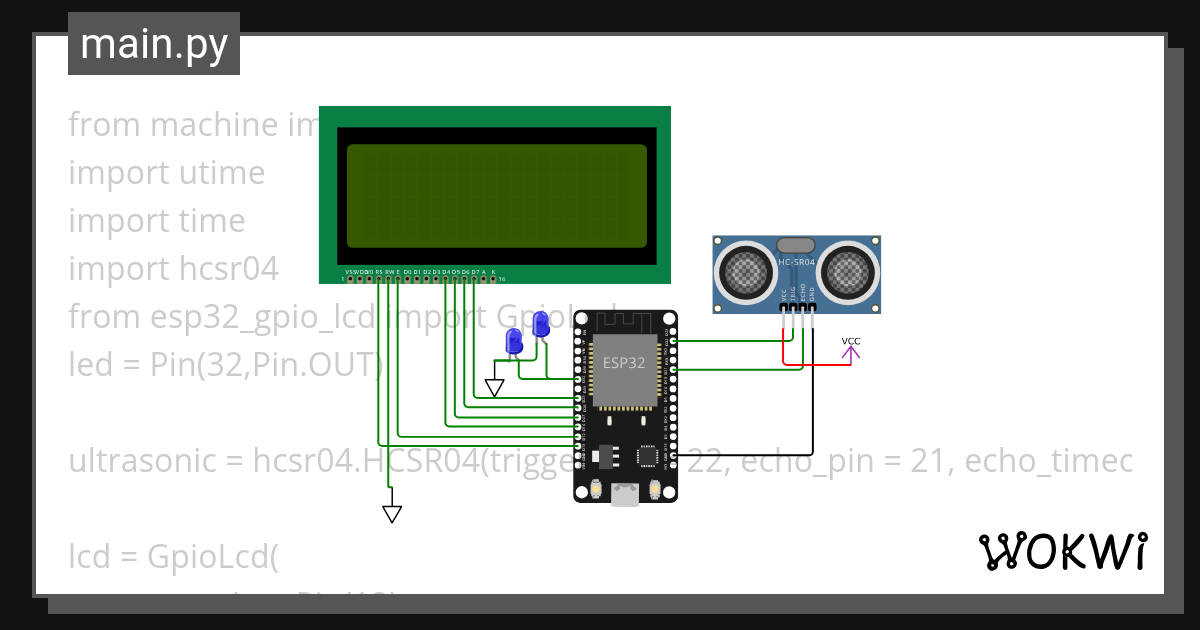 1hc Sr04 Wokwi Esp32 Stm32 Arduino Simulator 2422