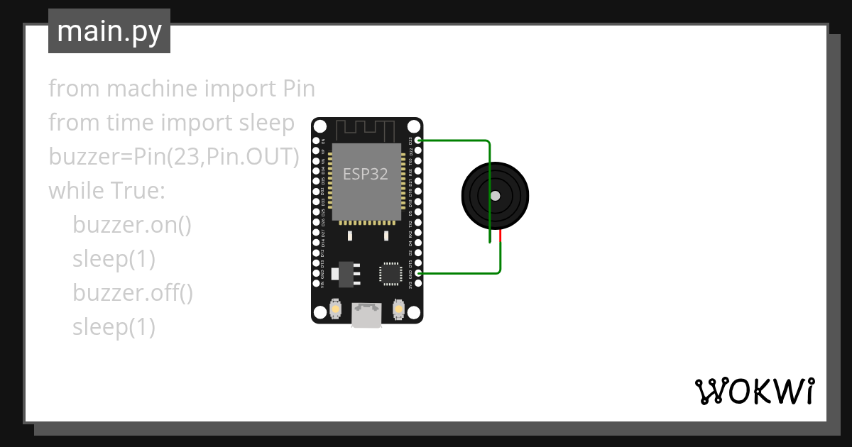 Faire Sonner Un Buzzer Wokwi Esp32 Stm32 Arduino Simulator 