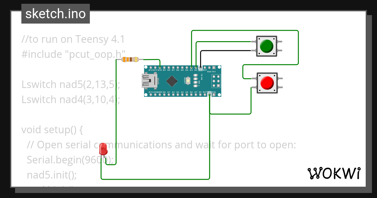 pdowncut_OOP_04282023.ino - Wokwi ESP32, STM32, Arduino Simulator pdowncut_OOP_04282023.ino - Wokwi ESP32, STM32, Arduino Simulator