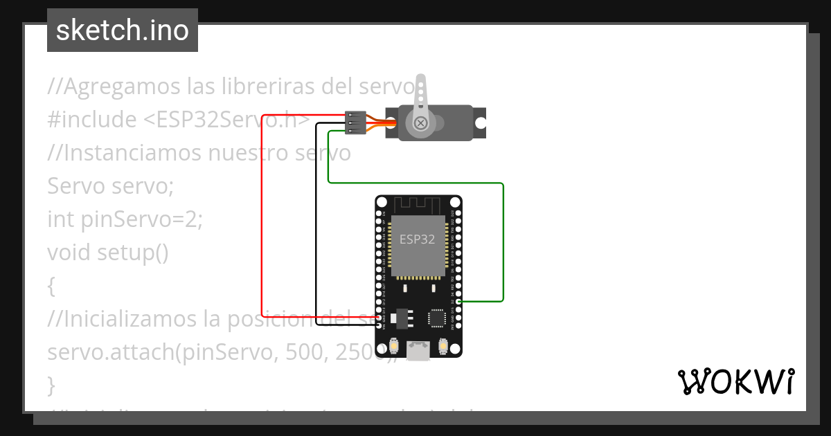 Servo Motor Wokwi Esp32 Stm32 Arduino Simulator 