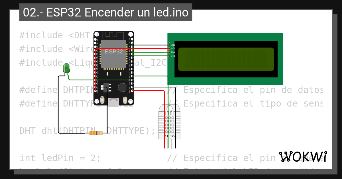 Sensor Temp Con Led Wokwi Esp32 Stm32 Arduino Simulator 4045