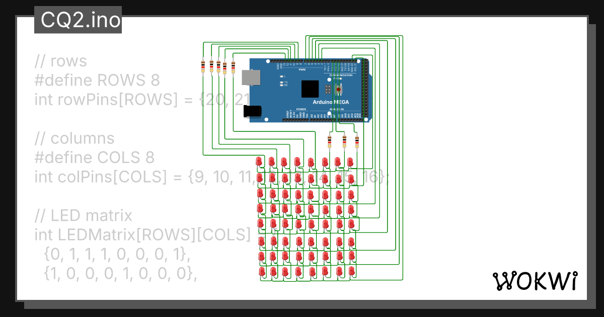 LED_matrix_8by8 new - Wokwi ESP32, STM32, Arduino Simulator