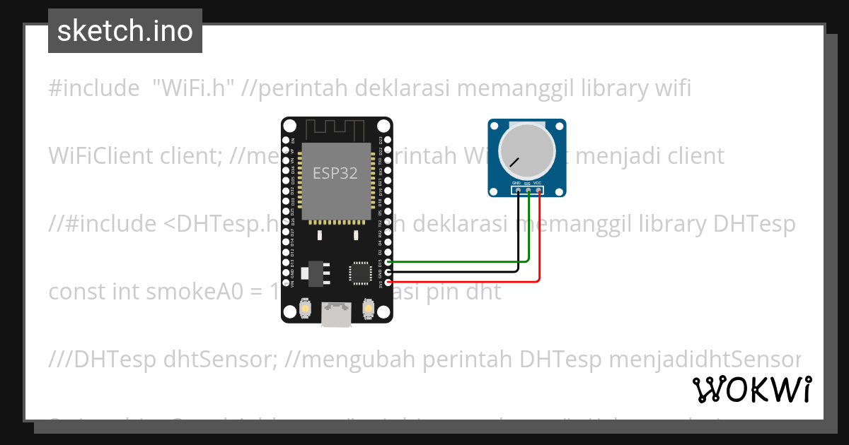 Thingspeak Suhu Gas Wokwi Esp32 Stm32 Arduino Simulator