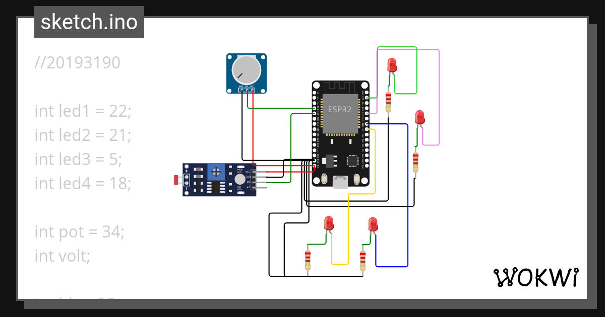 EJERCICIO 4 - Wokwi ESP32, STM32, Arduino Simulator