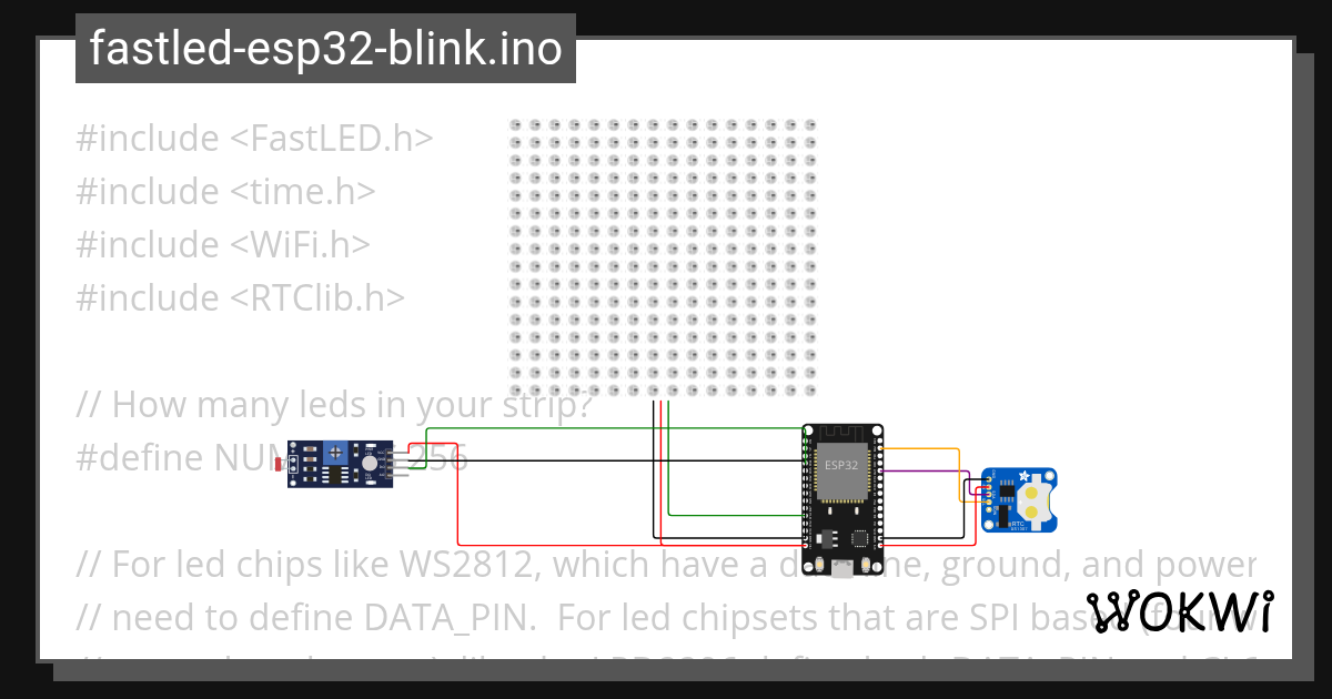 WordClockPrototype ES - Wokwi ESP32, STM32, Arduino Simulator