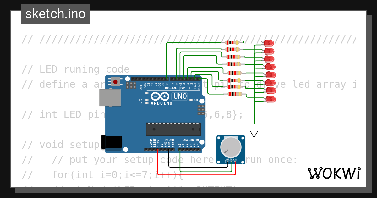 跑马灯 Wokwi Esp32 Stm32 Arduino Simulator 6565