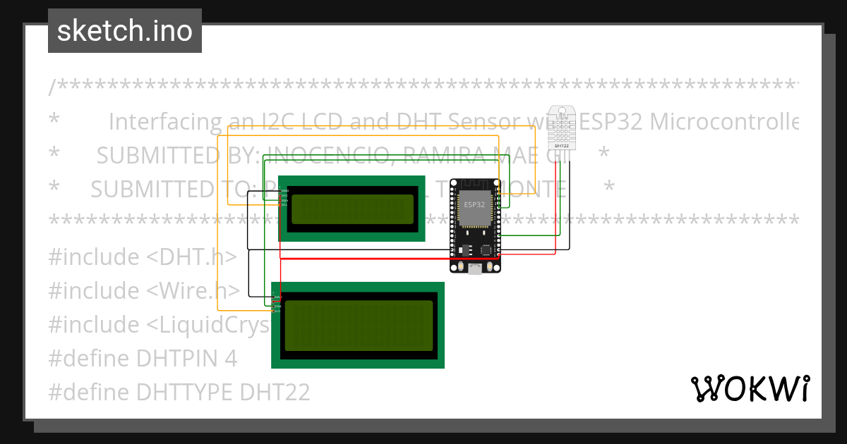 I2C LCD Copy - Wokwi ESP32, STM32, Arduino Simulator