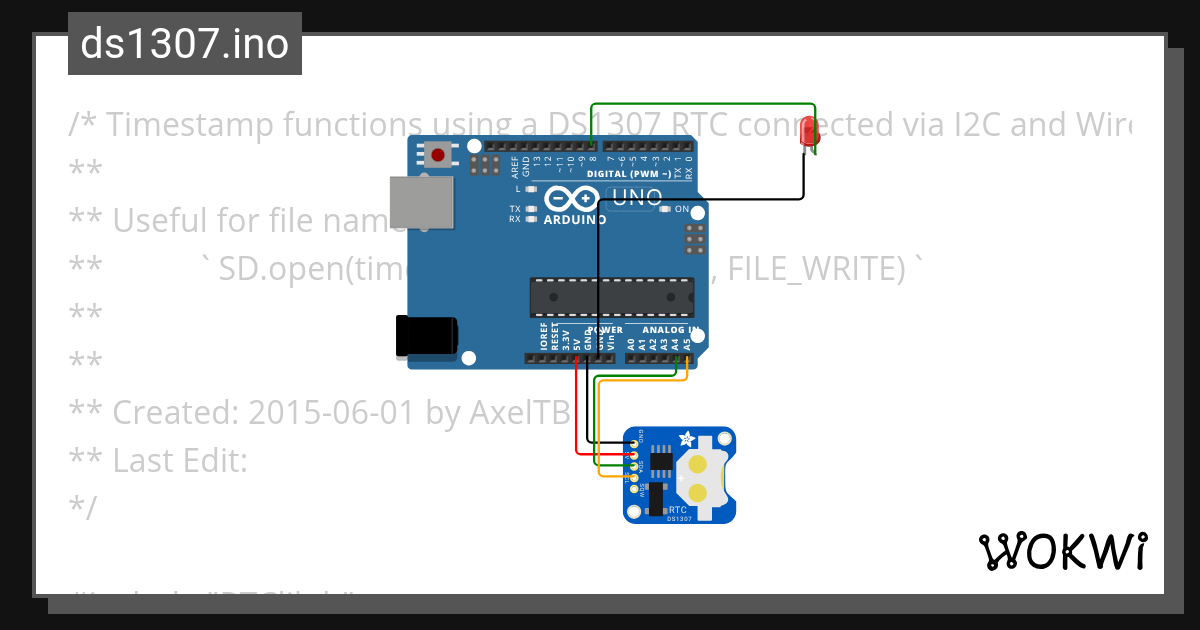 DS1307_led_tigger - Wokwi ESP32, STM32, Arduino Simulator