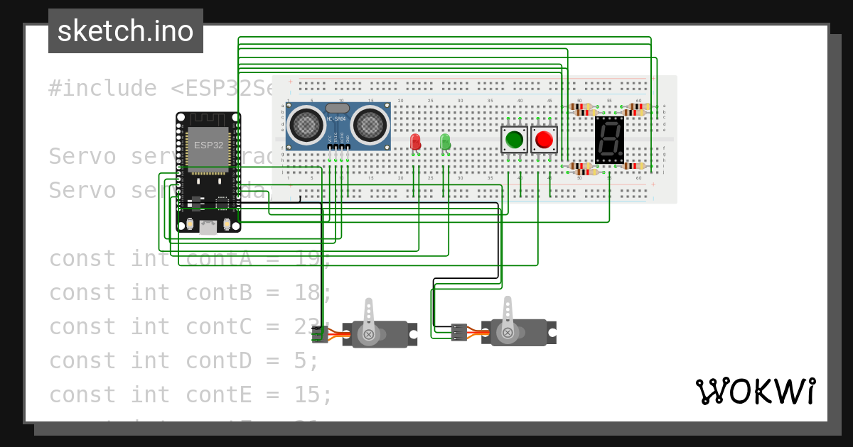 Estacionamento Wokwi Esp32 Stm32 Arduino Simulator