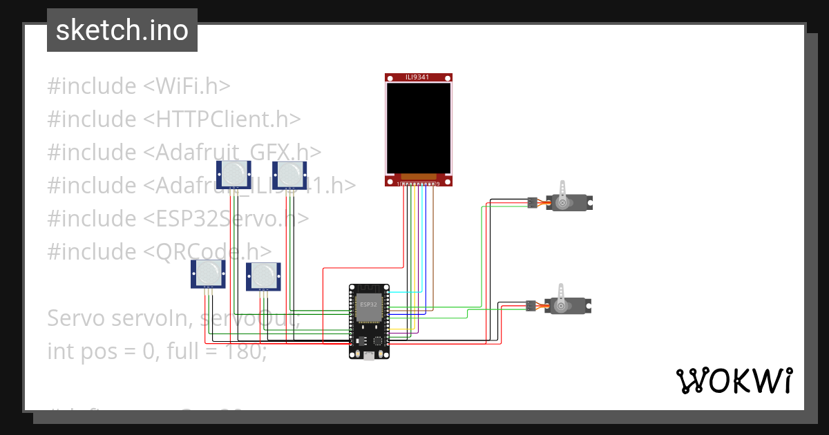 parkir_qrcode - Wokwi ESP32, STM32, Arduino Simulator