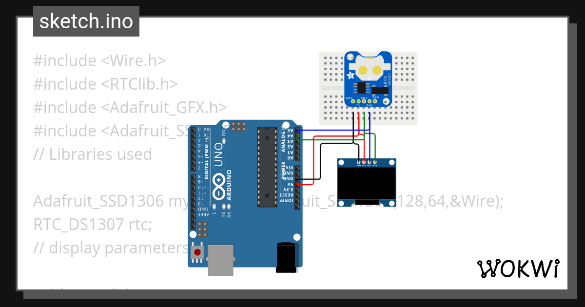 Digital Clock By Drew Wokwi Esp32 Stm32 Arduino Simulator