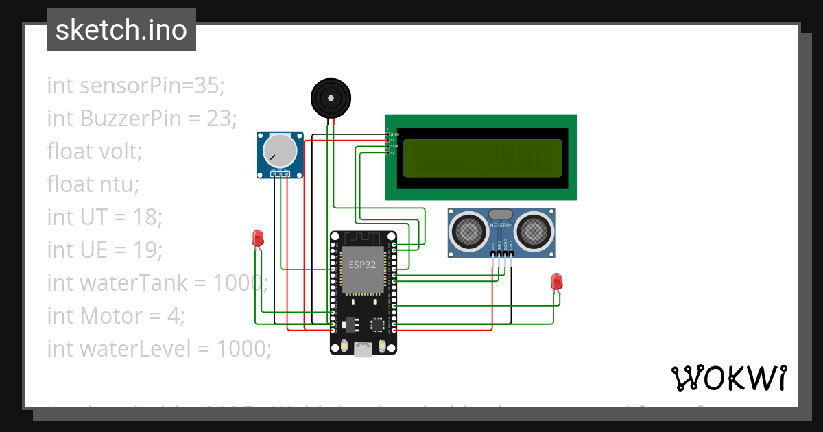 Water Managemnet Iot Wokwi Esp32 Stm32 Arduino Simulator 5501