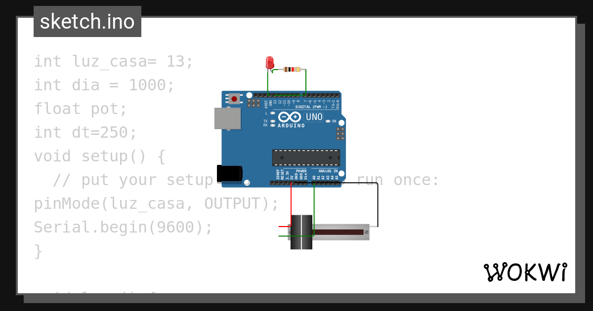 Luz Casa Wokwi Esp32 Stm32 Arduino Simulator 