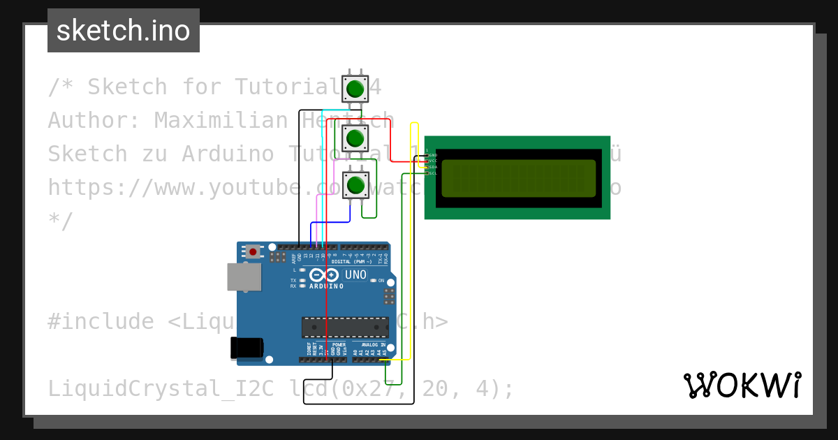 Display Test Internet Display Menü Wokwi Esp32 Stm32 Arduino Simulator